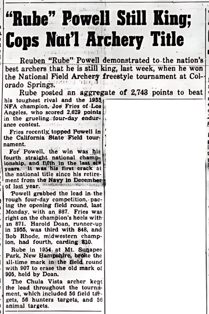 "Rube" Powell Still King - San Diego Archers